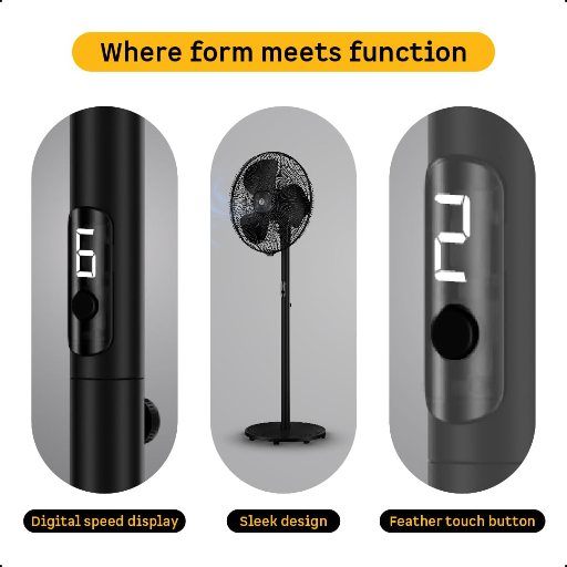 Atomberg Renesa Swing 400mm Pedestal Fan for Home | Silent BLDC Stand ...