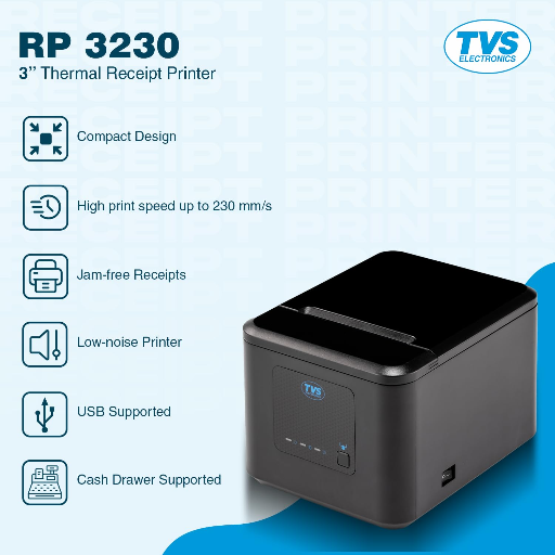 TVS RP 3230 Thermal Receipt Printer (USB + Bluetooth + Wi-Fi) at Plot ...